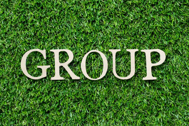 Wood Letter in Word Group on Green Grass Background Stock Photo - Image ...