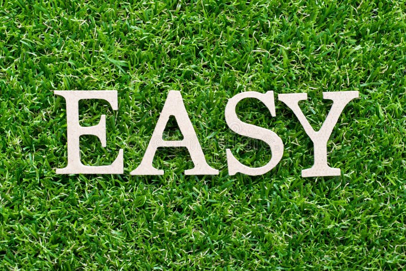 EASY AS 123 Word On Wooden Cube Over Blue Background Stock Image ...