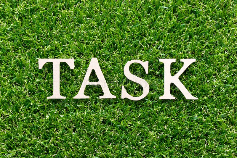 Word Task Made of Brown Wooden Letters Stock Photo - Image of brown ...