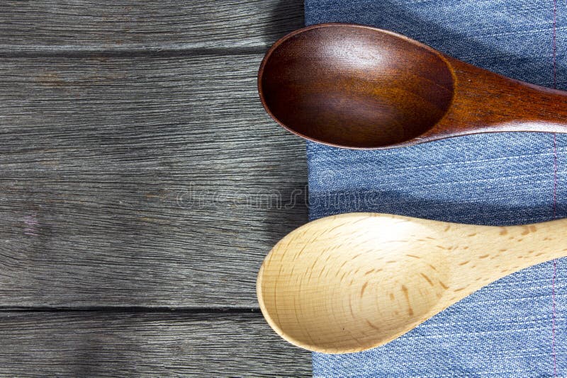 Wood Background Spoon Blue Jeans Texture Stock Photos - Free & Royalty ...