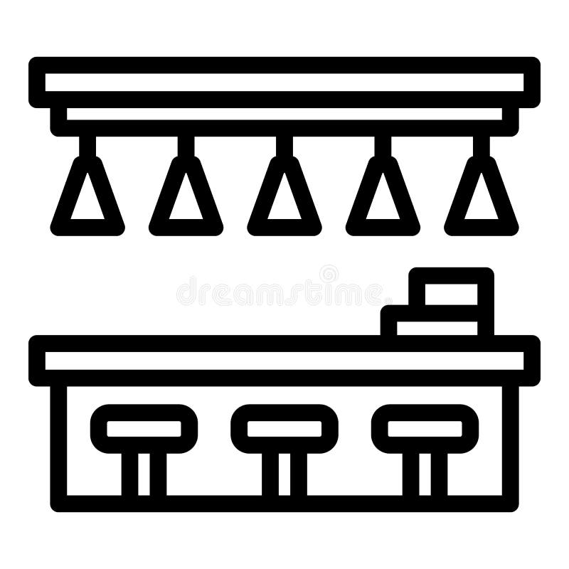 Wood Bar Icon Outline Vector. Meal Work Stock Vector - Illustration of ...