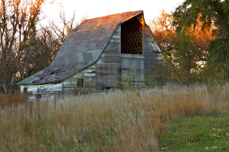 Wood Barn in the fall stock image. Image of ranch, wood - 163436657