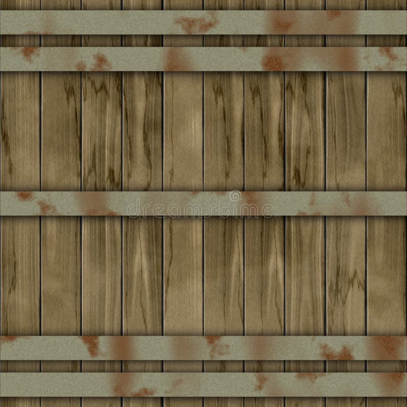 Wood Barrel Generated Seamless Hires Texture Stock Illustration ...