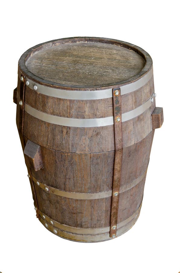 Wood Barrel with Steel Ring Stock Photo - Image of puncheon, bung: 32805342