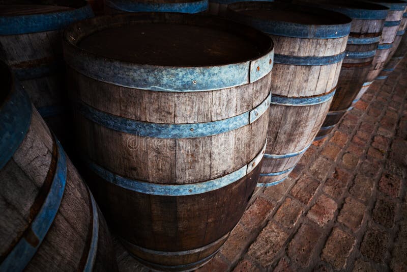 Wood barrels stock image. Image of warehouse, tradition - 46829547