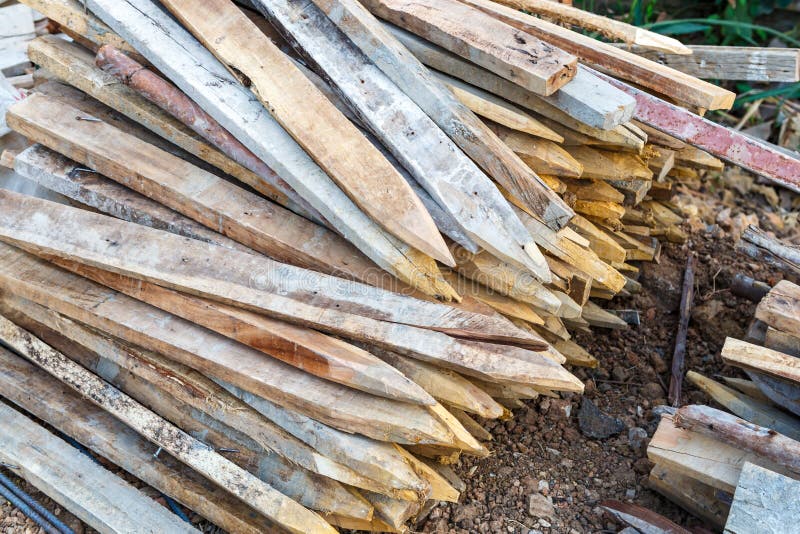 Wood Beam Stack for Construction Job Stock Image - Image of build ...