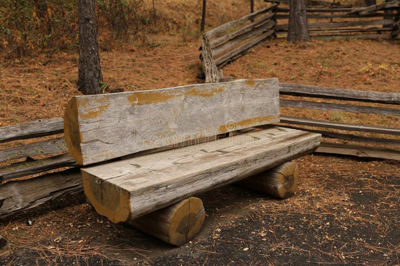 Wood bench in the fall stock photo. Image of refreshing - 301388484