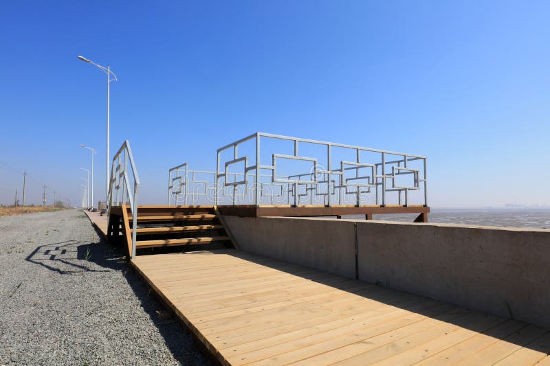 Wood Bird Watching Platform Architectural Landscape at the Seaside ...