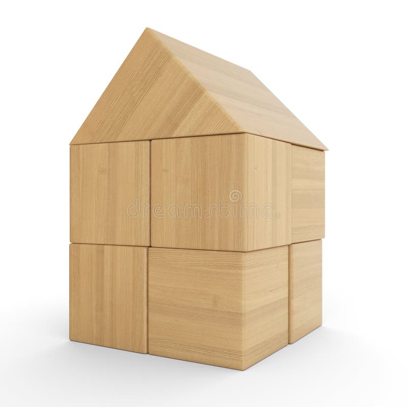 Wood block house stock image. Image of conceptual, apartment - 37560557