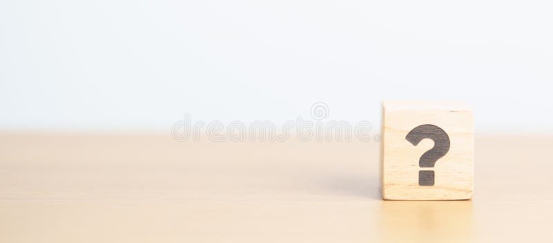 Wood Block of Questions Mark ( ? ) Sign. FAQ, Frequency Asked Questions ...