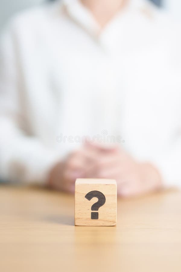 Wood Block of Questions Mark ( ? ) Sign. FAQ, Frequency Asked Questions ...