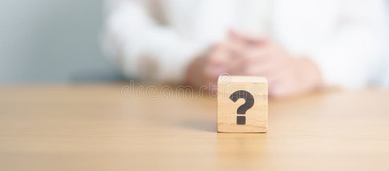 Wood Block of Questions Mark ( ? ) Sign. FAQ, Frequency Asked Questions ...