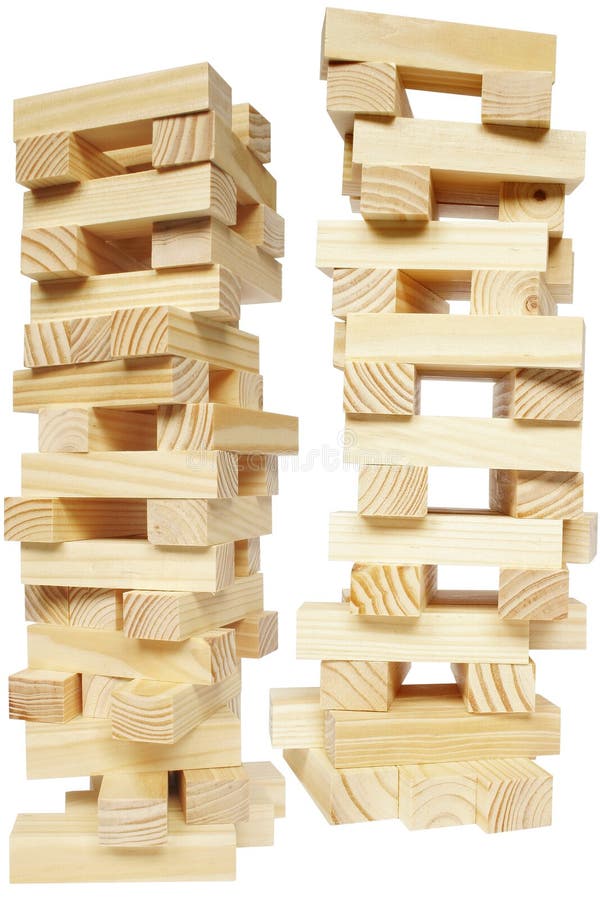 Wood Block Tower stock photo. Image of builder, tree, rectangle - 466342