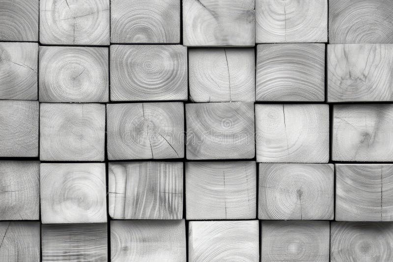 Wood Block Wall Texture Abstract Gray Wood Square Blocks Natural ...