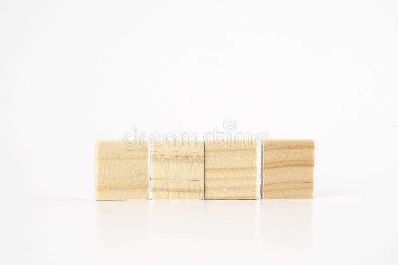 Wood Blocks Isolated on White. Stock Photo - Image of staircase ...