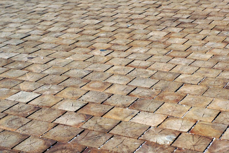 Wood Blocks Pavement Texture. Stock Photo - Image of sidewalk, ground ...