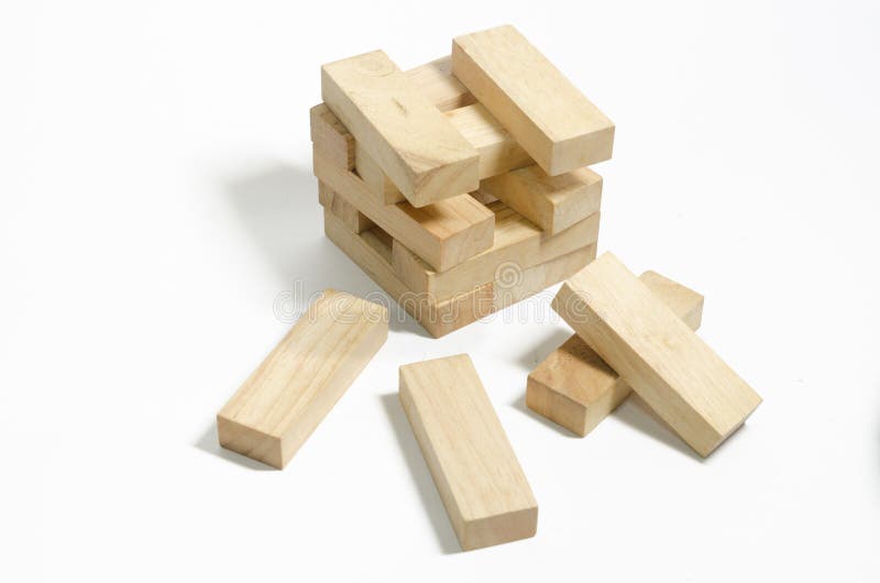 Pile of jenga blocks stock image. Image of wood, blocks - 28907637