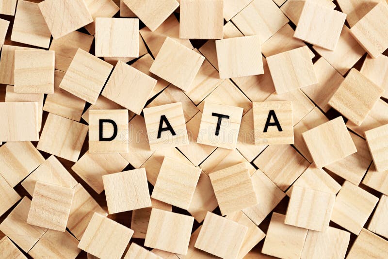 Wood Blocks with the Text DATA Stock Image - Image of letters, single ...