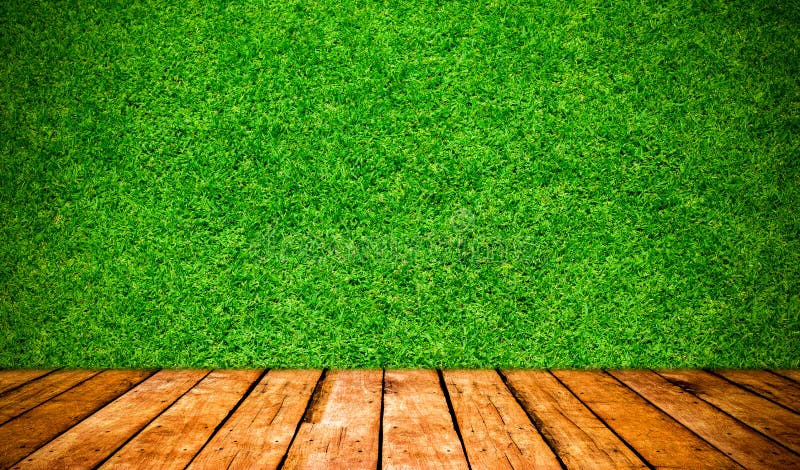 Wood Board and Grass Background Stock Photo - Image of agriculture ...