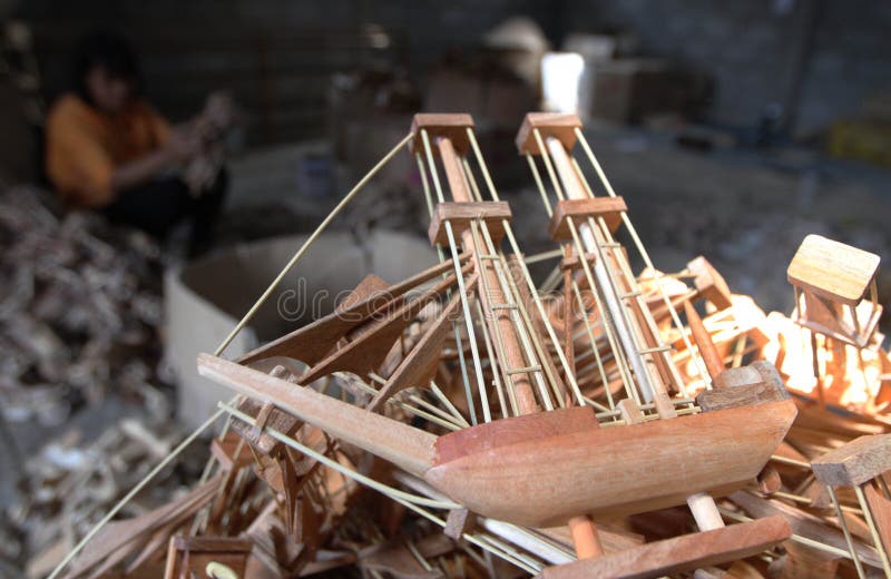 Wood boat craft editorial stock photo. Image of people - 35479413