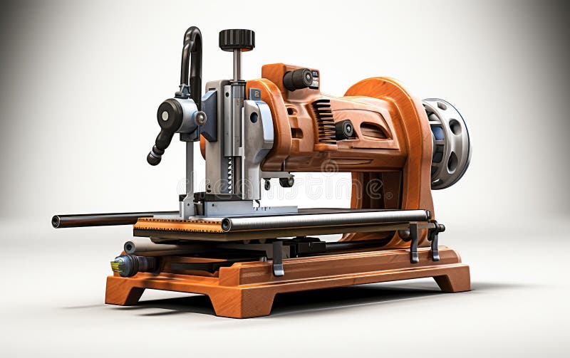 Wood Boring Machine Isolated on Transparent Background. Stock ...