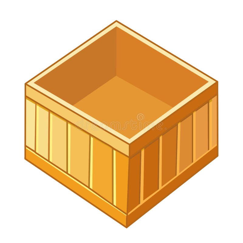 Cartoon Dynamite in Wooden Box with Burning Wick for Games. Stock ...