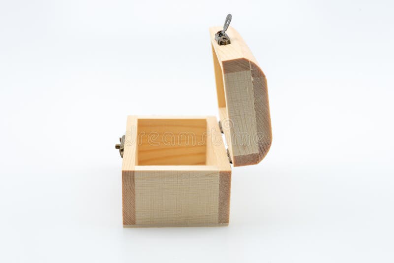 Wood Box Isolated on White Background Stock Image - Image of isolated ...