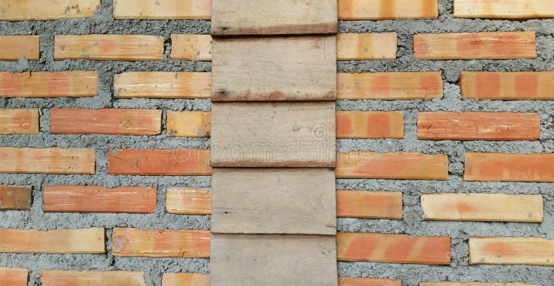 Wood and brick wall stock photo. Image of wallpaper, wood - 48938624