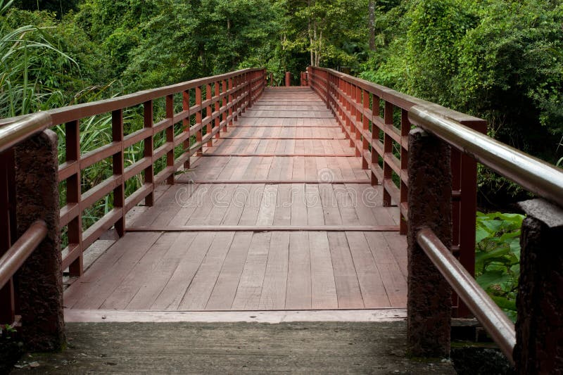 Wood bridge across river . stock photo. Image of wooden - 26099514