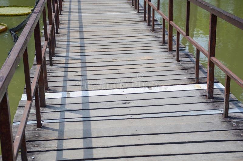 Wood bridge stock image. Image of walkway, construction - 74967051