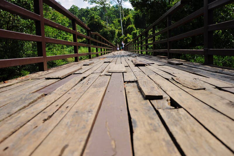 Wood bridge stock image. Image of long, suspension, evening - 32237493