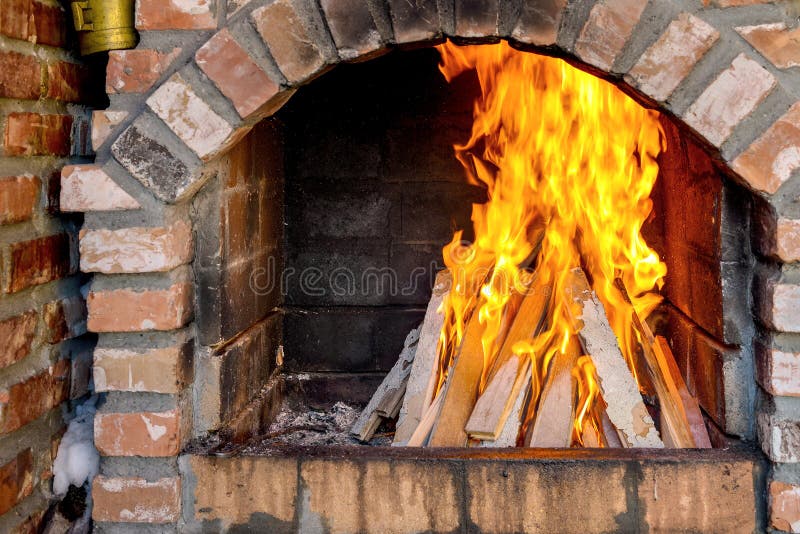 Wood burning in a barbecue stock photo. Image of campfire - 37706952