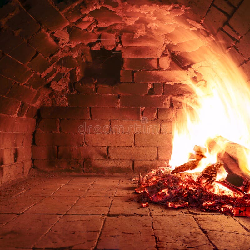 Wood Burning Oven Ready To Cook Stock Photo - Image of cooking, furnace ...