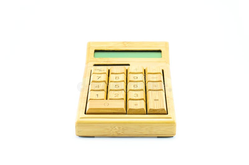 Wood calculator stock image. Image of button, business - 40075701