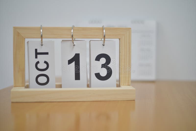 Wood Calendar on Blur Background Stock Photo - Image of agenda, folding ...