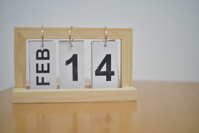 Wood Calendar on Blur Background Stock Photo - Image of countdown ...
