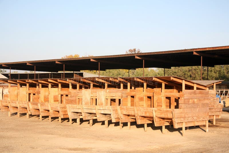 Wood calf pens stock image. Image of pattern, structure - 7635509