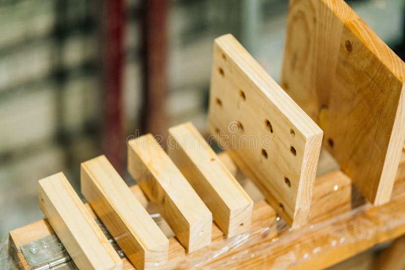 Wood from a Carpentry Workshop Ready for Assembly Stock Photo - Image ...
