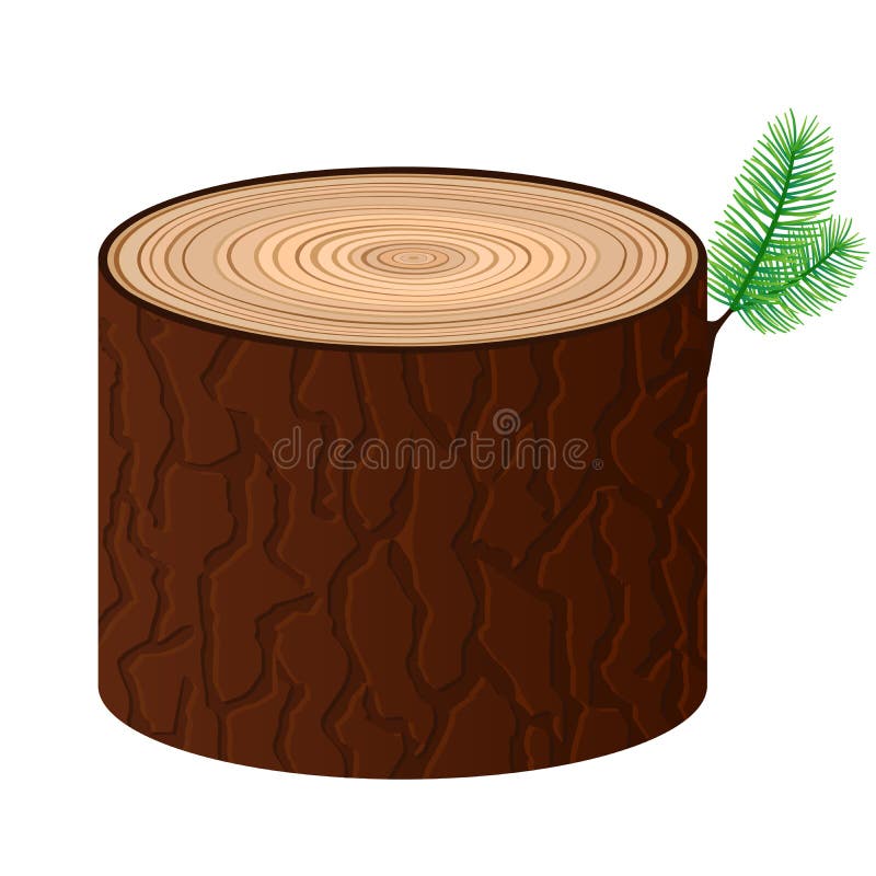 Wood Cartoon Log Isolated Vector Objects Tree Stock Vector ...