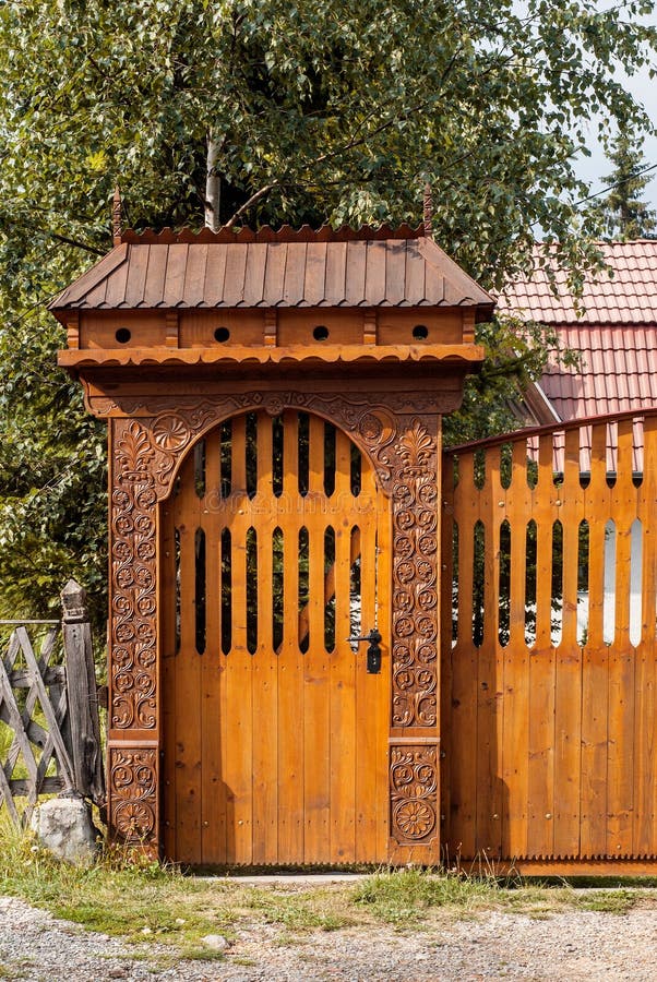 Wood carved gate stock photo. Image of design, tradition - 34494730