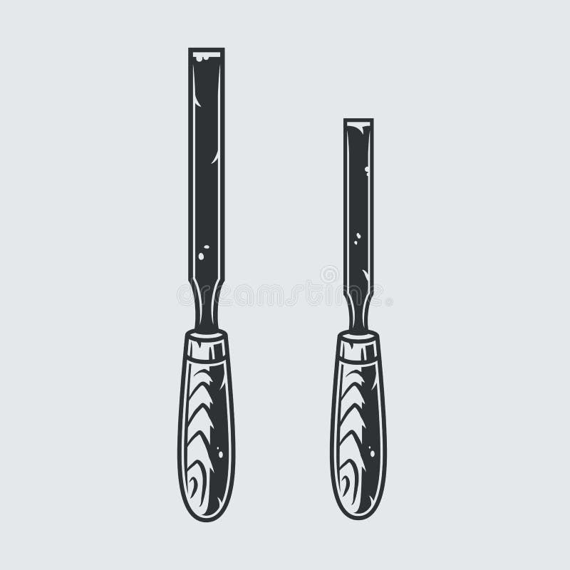 Wood Carver, Chisel for Carpentry, Carving Tool Stock Vector ...