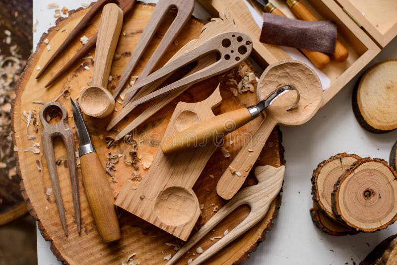 Wood carver at work stock image. Image of hands, create - 10859821