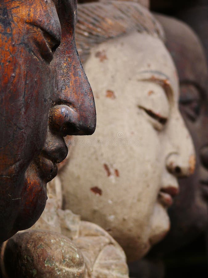 Wood carving statues stock image. Image of worship, carved - 8404181