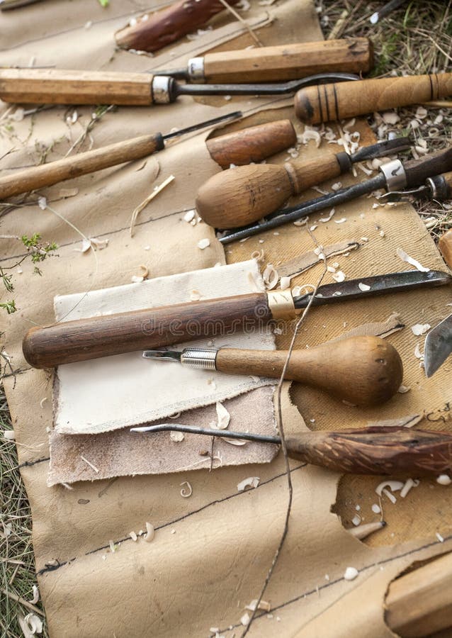 Wood carving tools stock image. Image of carpentry, engrave - 267975631