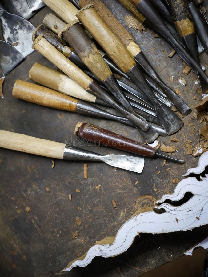 Wood carving tools stock image. Image of chisel, hobby - 98723441