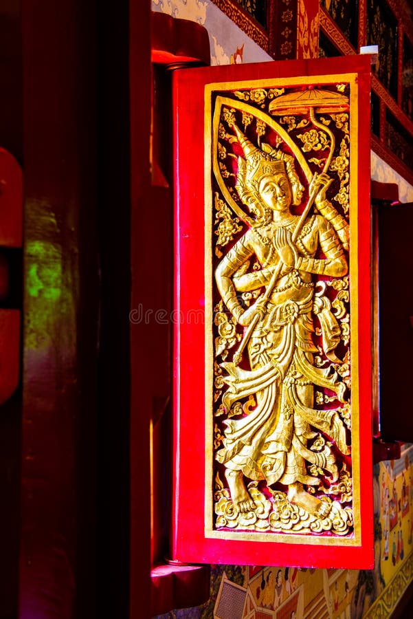 Wood Carving on Window Panel Editorial Photography - Image of ...
