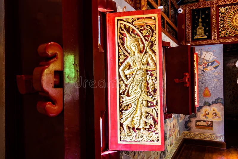 Wood Carving on Window Panel Editorial Photo - Image of carving, asian ...