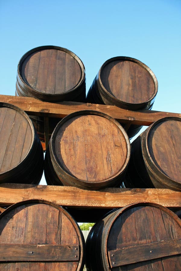 Wine wood casks stock photo. Image of blue, container - 12181754