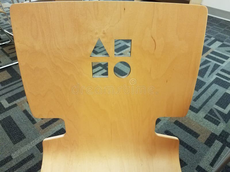 Wood Chair with Shapes on it Stock Photo - Image of design, wood: 97994262