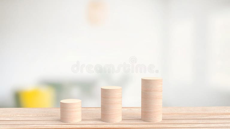The Wood Chart for Business Concept 3d Rendering Stock Illustration ...